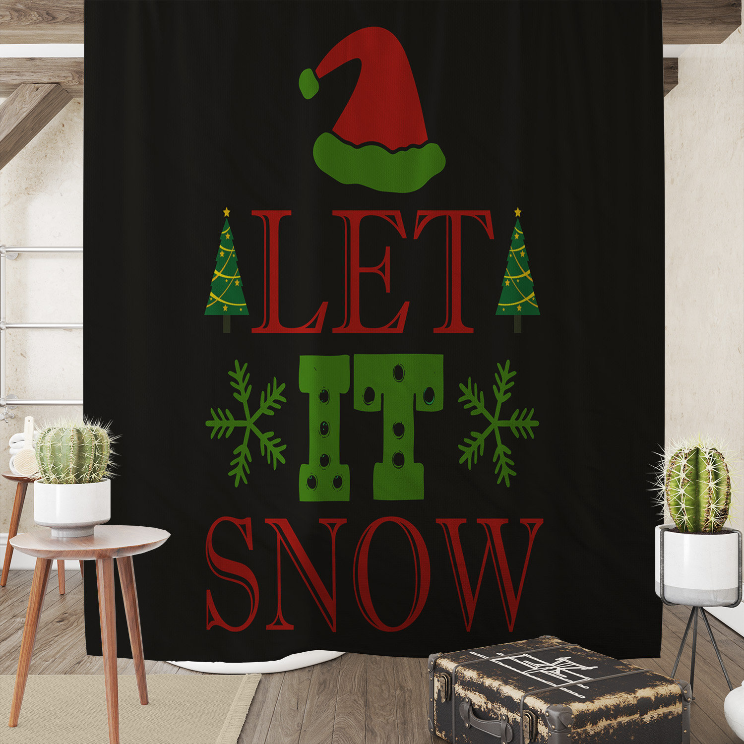 The Holiday Aisle® Dobney Single Shower Curtain | Wayfair