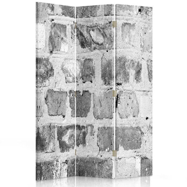 Borough Wharf Patson 110cm W x 150cm H 3 - Panel Solid Wood Folding ...