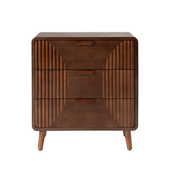 George Oliver Kriday 19.3'' W Nightstand with 3 Drawers & Reviews | Wayfair