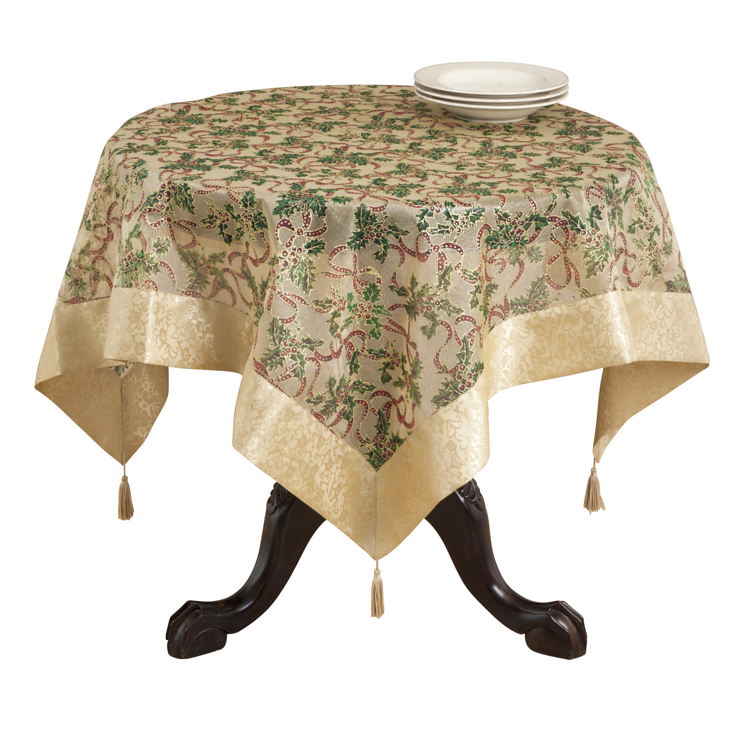 The Holiday Aisle® Ramsdell Printed Christmas Table Topper & Reviews ...