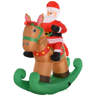 The Holiday Aisle® Santa Claus Riding Rocking Horse Christmas ...