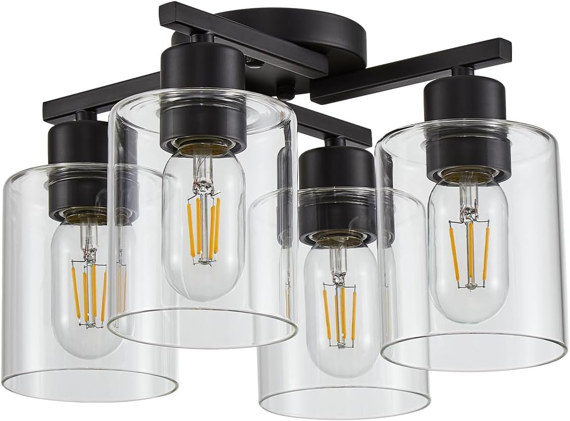 Hokku Designs 4 Light Semi Flush Mount Ceiling Light, Kitchen Lighting ...