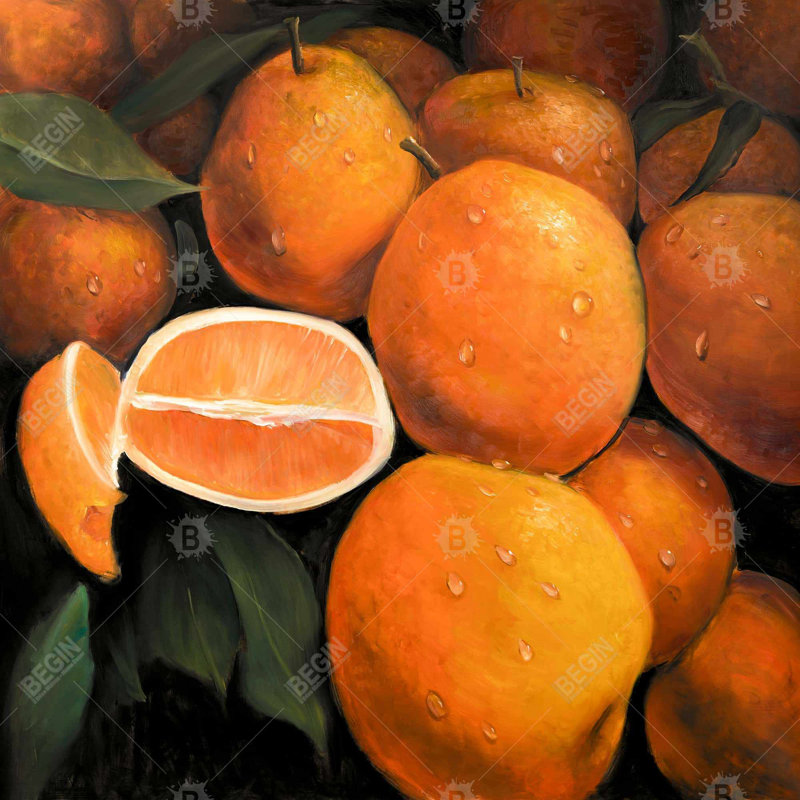 Lark Manor™ Fresh Oranges - Hyperrealist Food Print for Home Decor ...