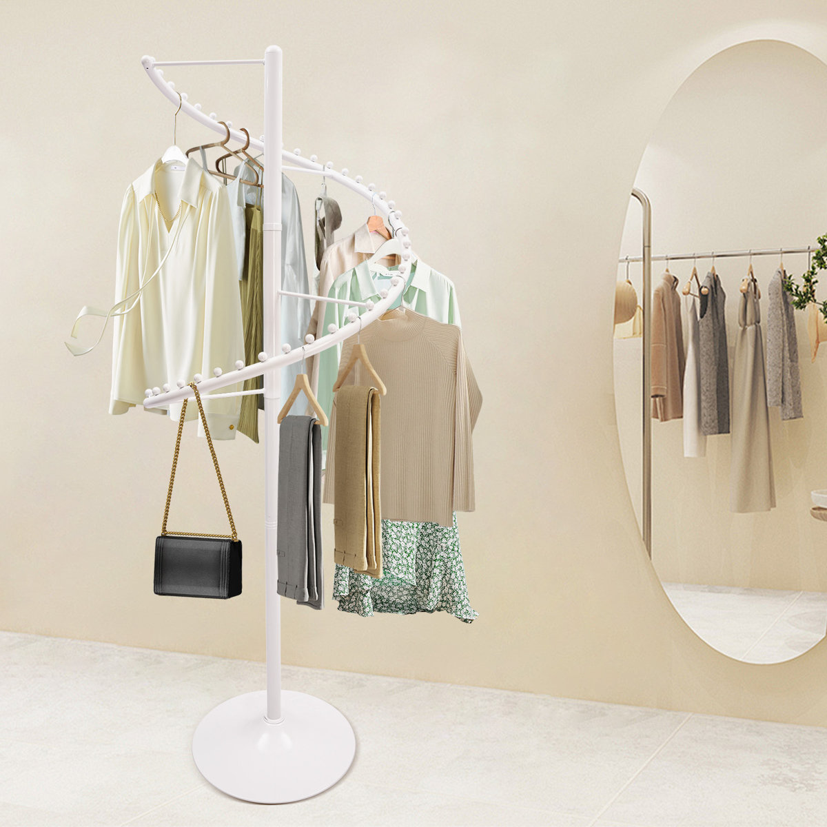 Orren Ellis Tanell 70.86'' High Spiral Clothing Rack | Wayfair