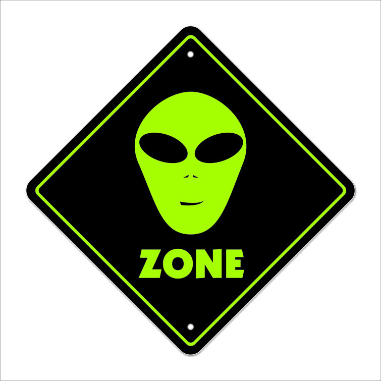 SignMission Alien Crossing Sign Zone Xing Indoor Outdoor 12 Inch Tall ...