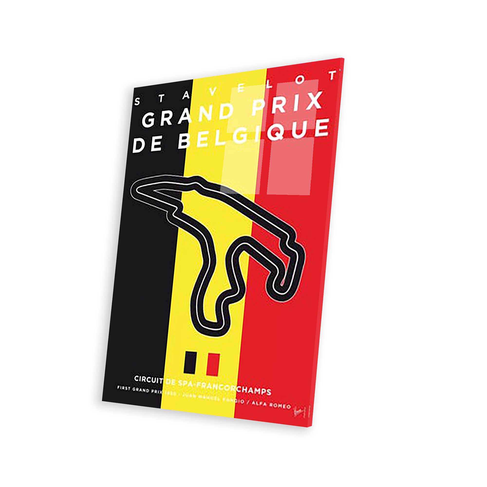 Trinx F1 Francorchamps Race Track Minimal Poster Print On Acrylic Glass ...