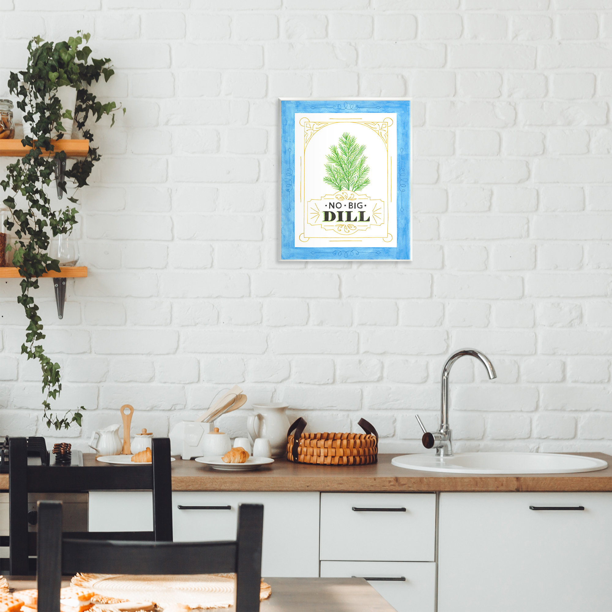 Ophelia & Co. No Big Dill Pun Wall Plaque, design by Lara Beeston | Wayfair