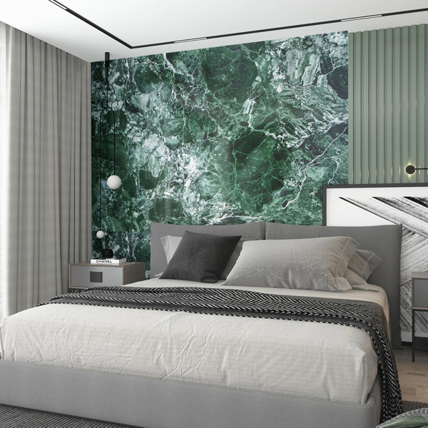 Ivy Bronx Green Marble Contact Paper Peel And Stick - Self-Adhesive ...