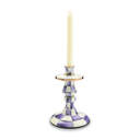 MacKenzie-Childs Violet Check Candlestick | Perigold