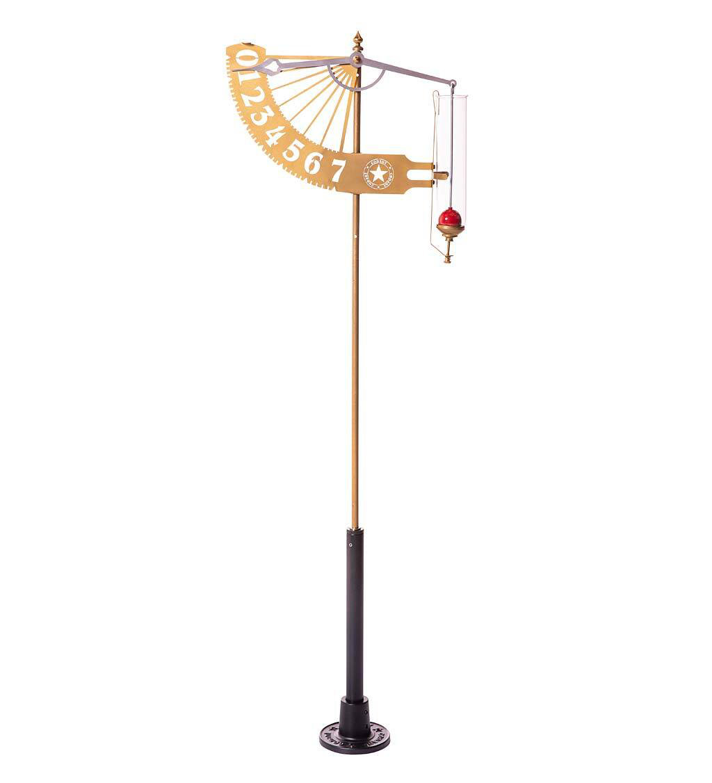 Wind & Weather Jeffersonian Float and Lever Style Metal Rain Gauge ...