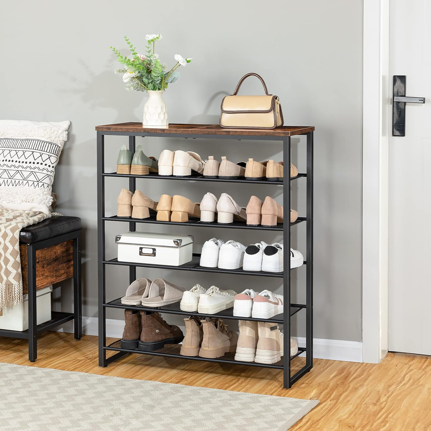 17 Stories 24 Pair Shoe Rack | Wayfair
