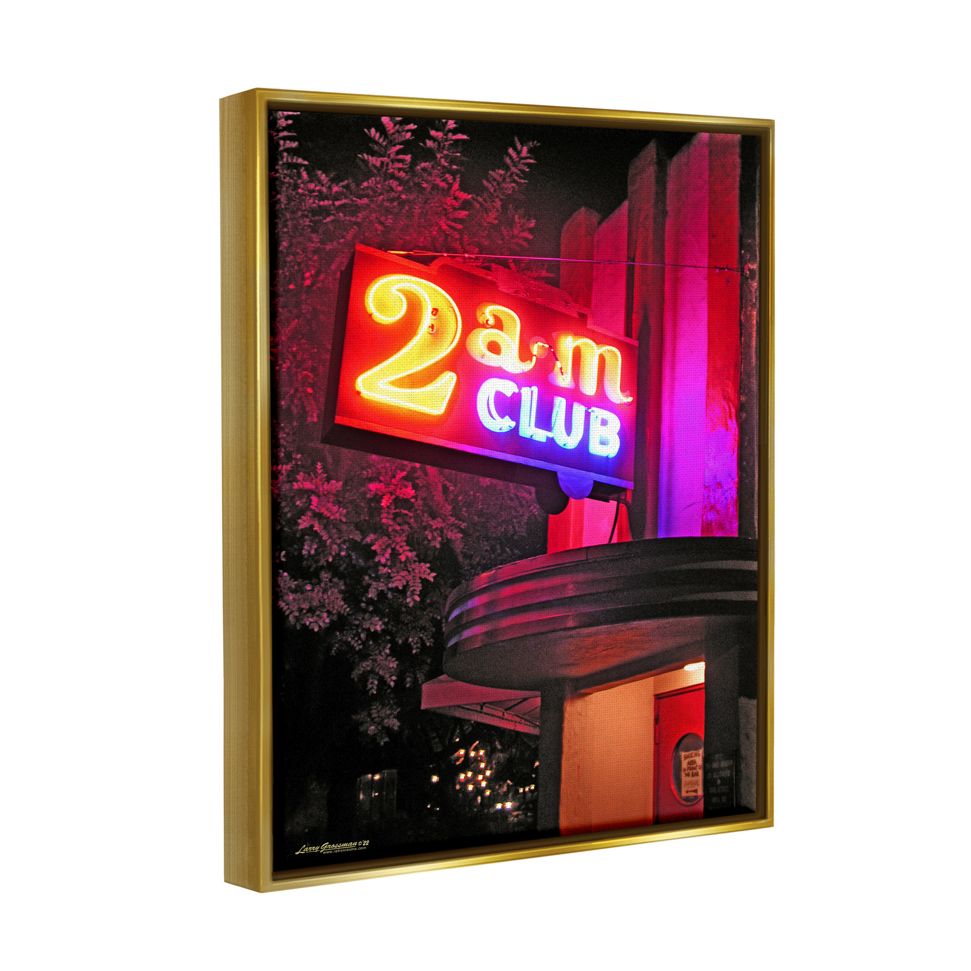 Ebern Designs Urban 2am Club Sign Framed On Canvas Print | Wayfair
