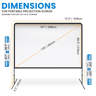 Khomo Gear 180 Inch Projector Screen with adjustable Height - Wayfair ...
