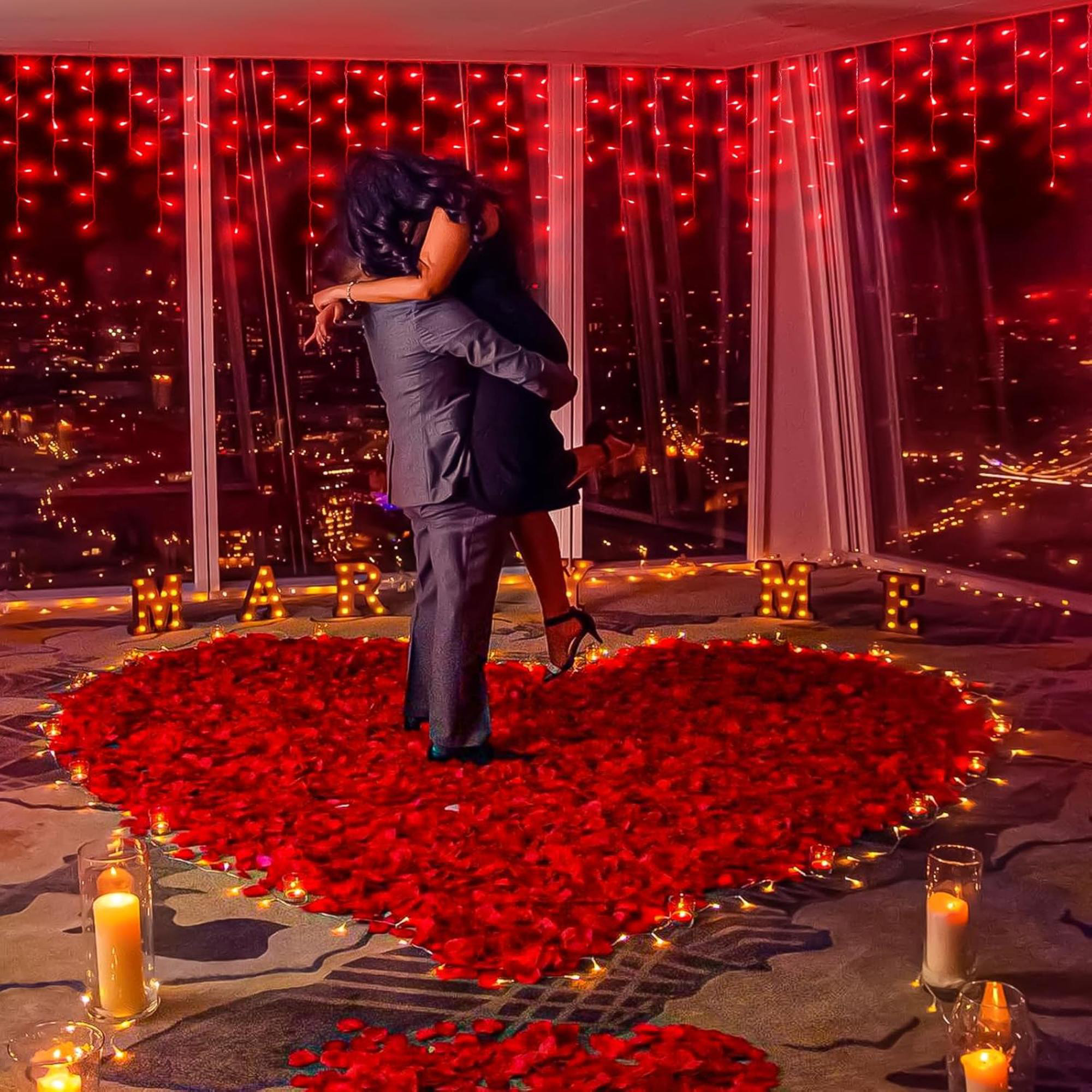 The Holiday Aisle® 66Ft Christmas Lights Outdoor For House, 640 LED ...