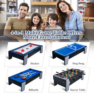 RayChee 33'' 4-in-1 Mini Multi Game Table, Combination Game Table ...