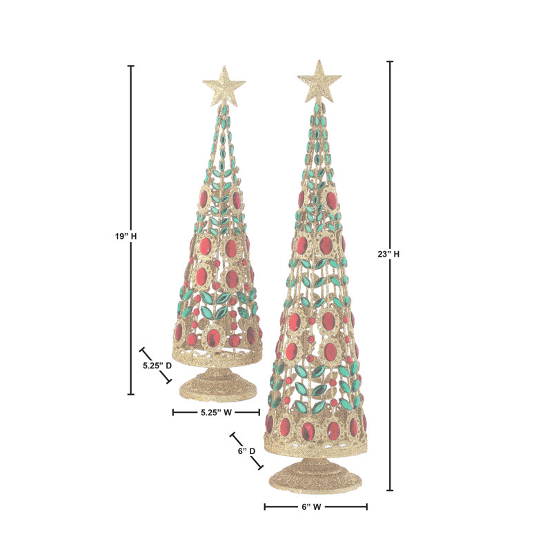 The Holiday Aisle® Holiday Jeweled Tabletop Trees & Reviews | Wayfair