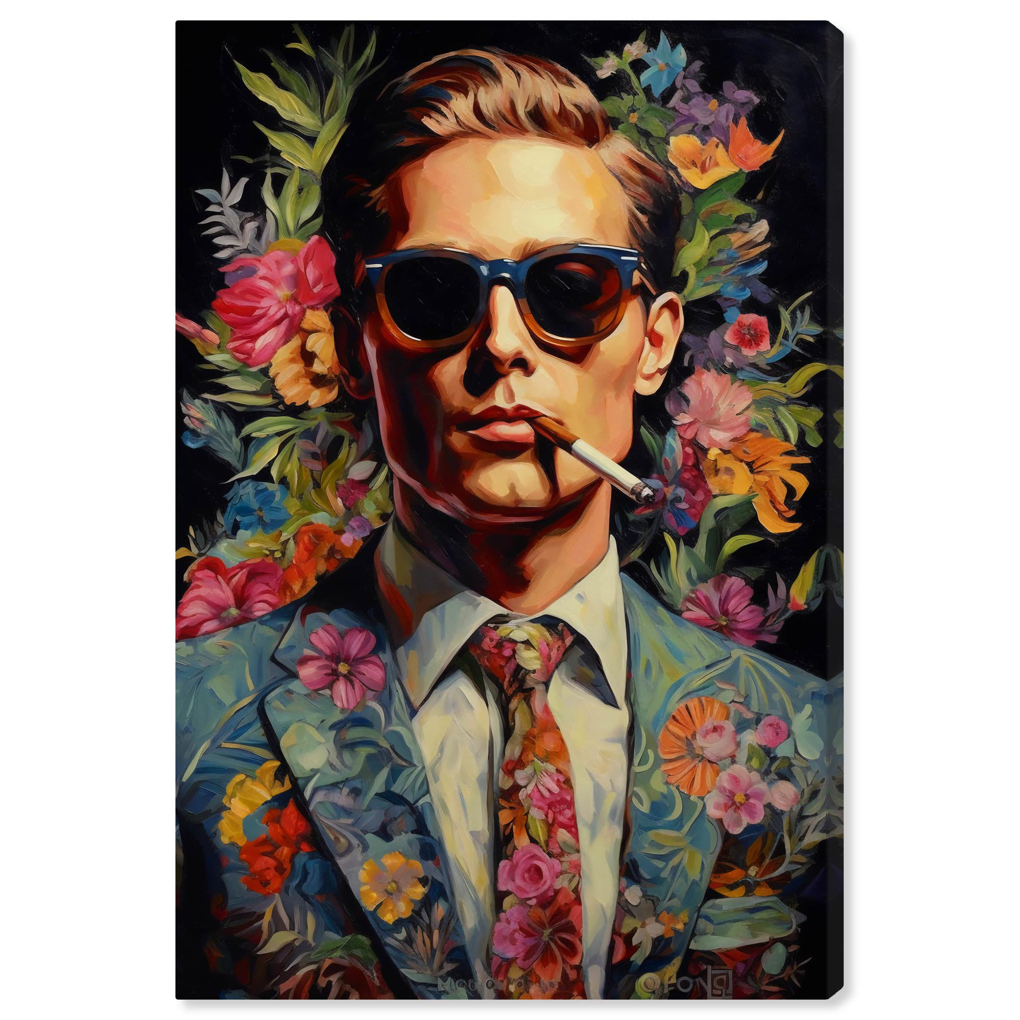 Art Remedy Blossoming Thoughts Canvas Miami Inspired Art Prints by Art ...