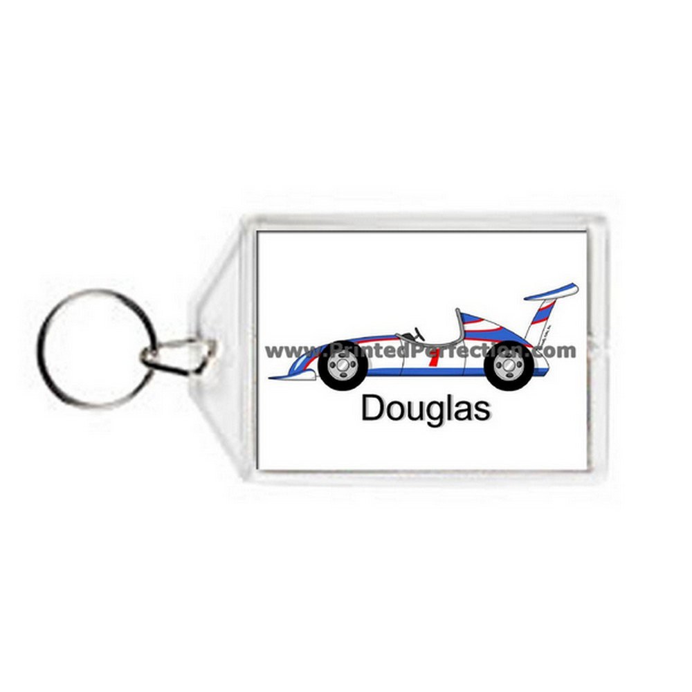 Printed Perfection Personalized Race Car Acrylic Key Chain | Wayfair