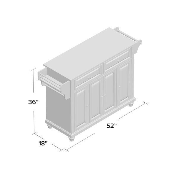 Three Posts™ Van Granite Top Kitchen Cart & Reviews | Wayfair
