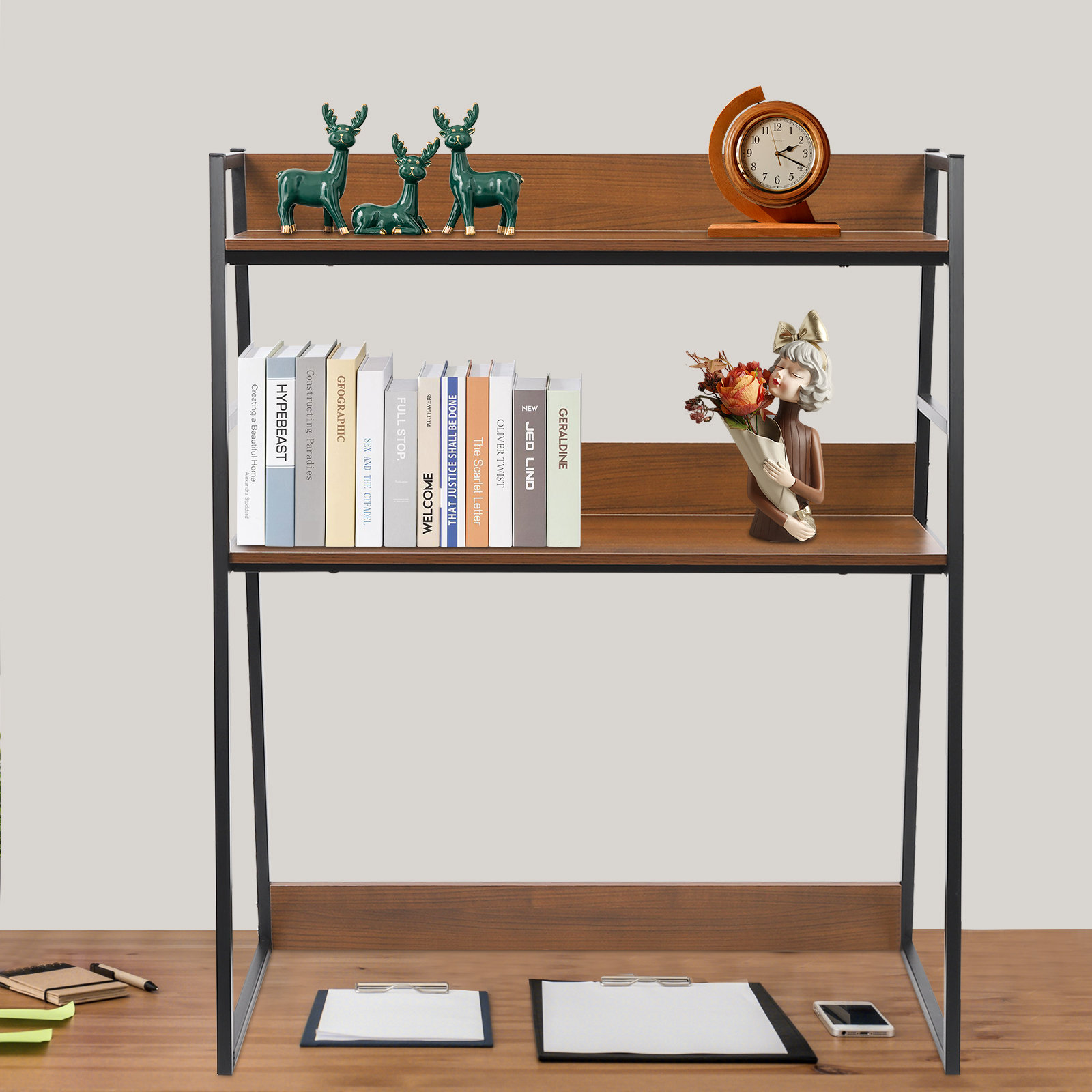 17 Stories 2 Tier Office Desktop Organizer | Wayfair