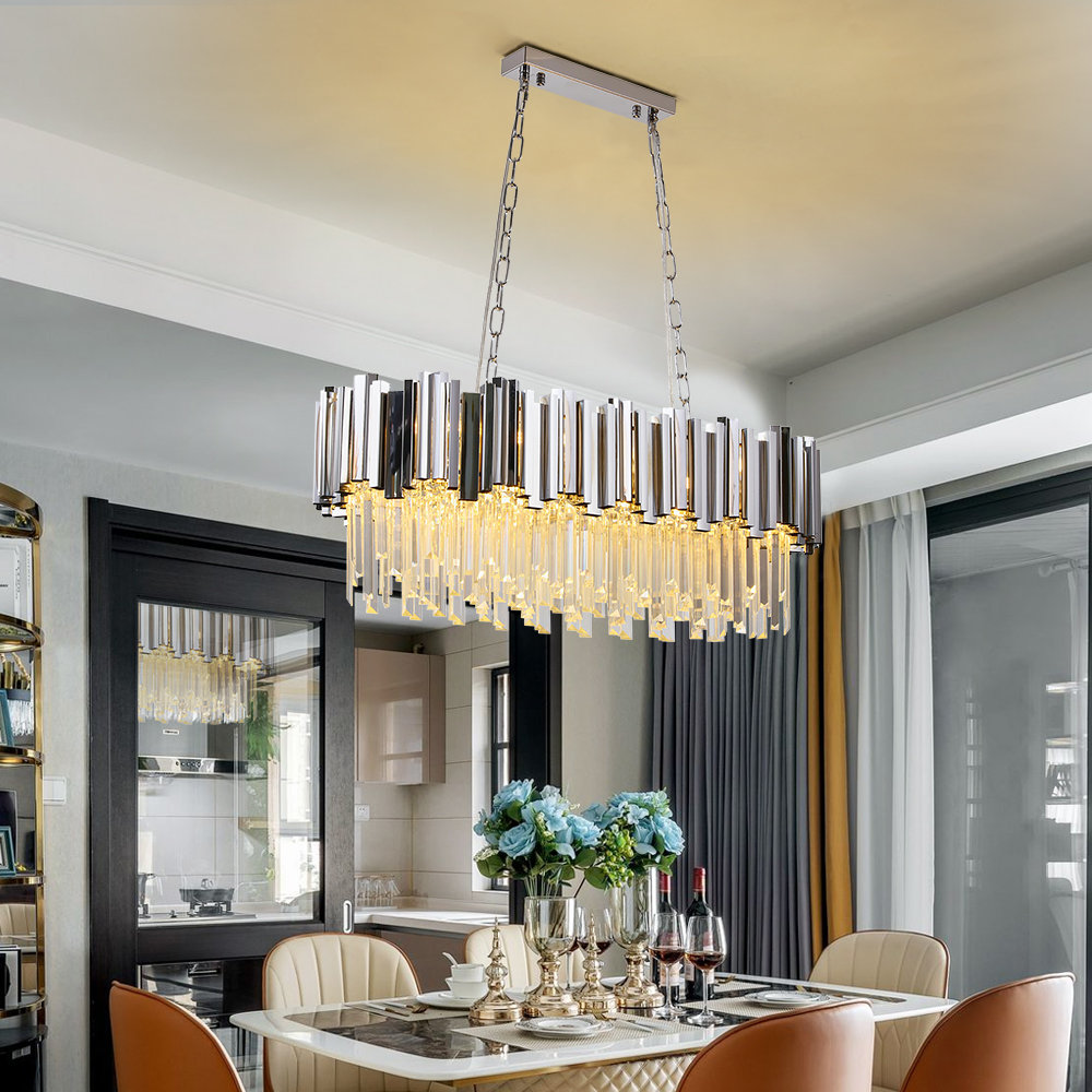 Akari Lanterns Luxury Linear Crystal Chandelier | Wayfair