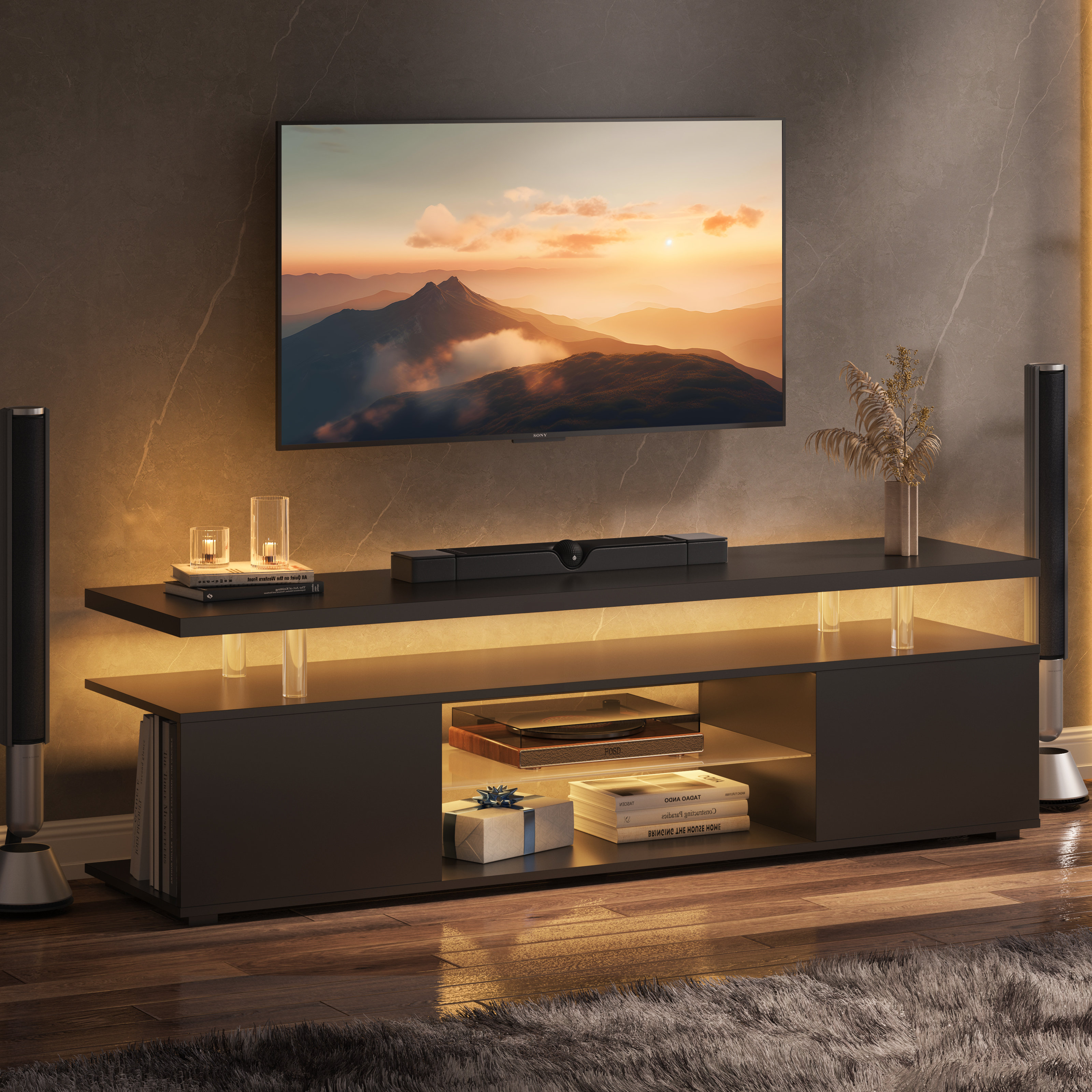 Wrought Studio™ Jaevyn TV Stand for TVs up to 70" & Reviews | Wayfair