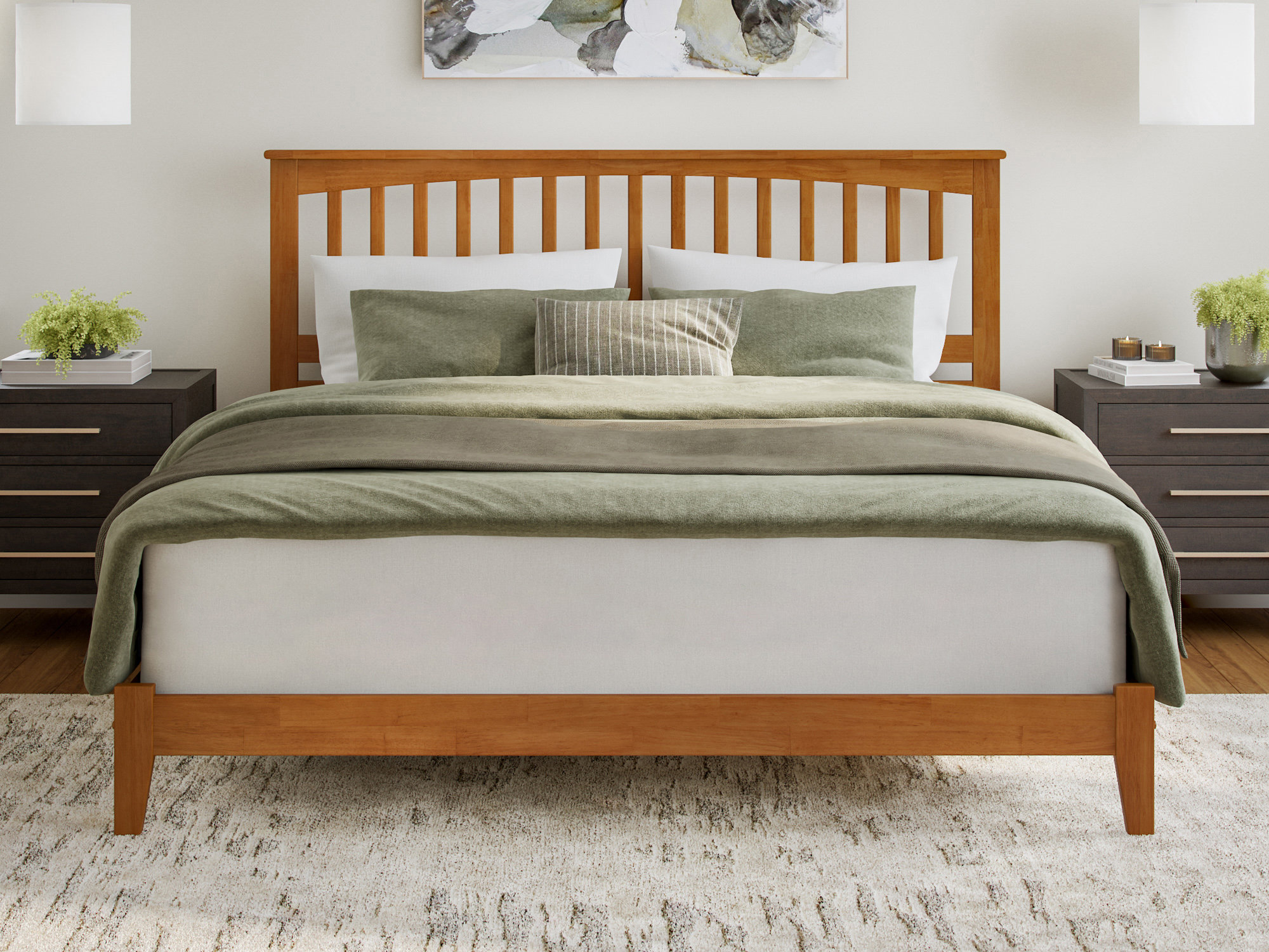 Lark Manor Mission Low Profile Solid Wood Platform Bed | Wayfair