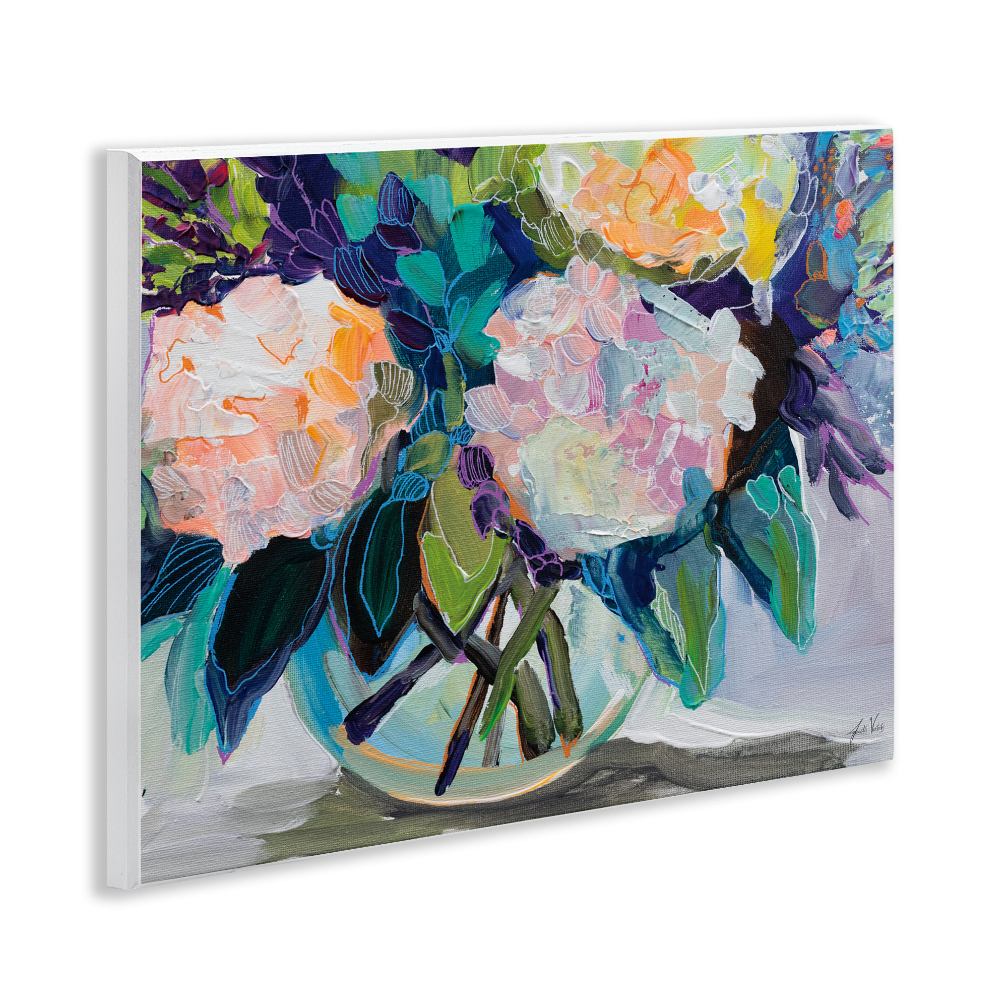 One Allium Way Late Summer Hydrangeas Wall Plaque, design by Jeanette ...