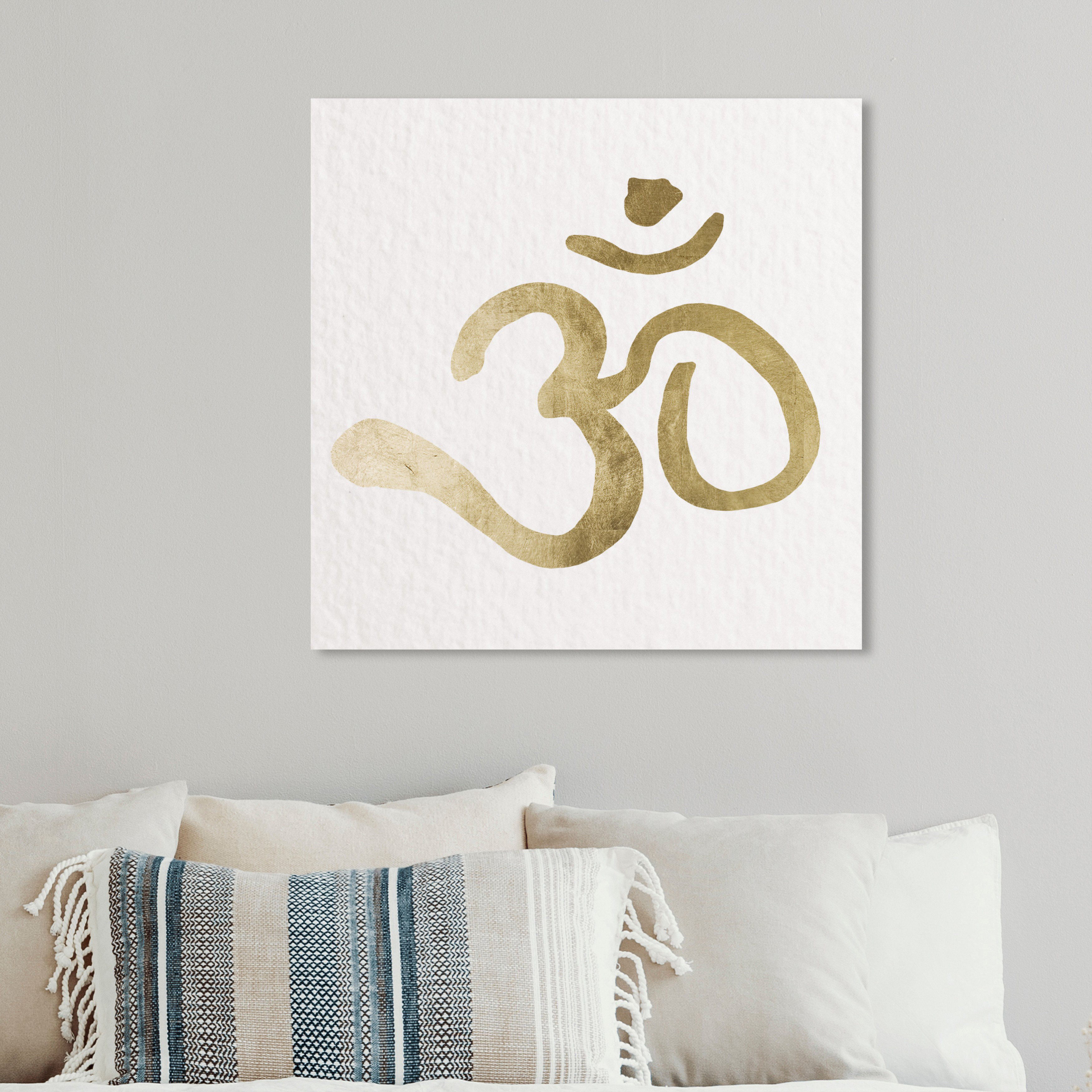 Oliver Gal Prints Ohm Gold Paper - Wrapped Graphic Art on Canvas | Wayfair