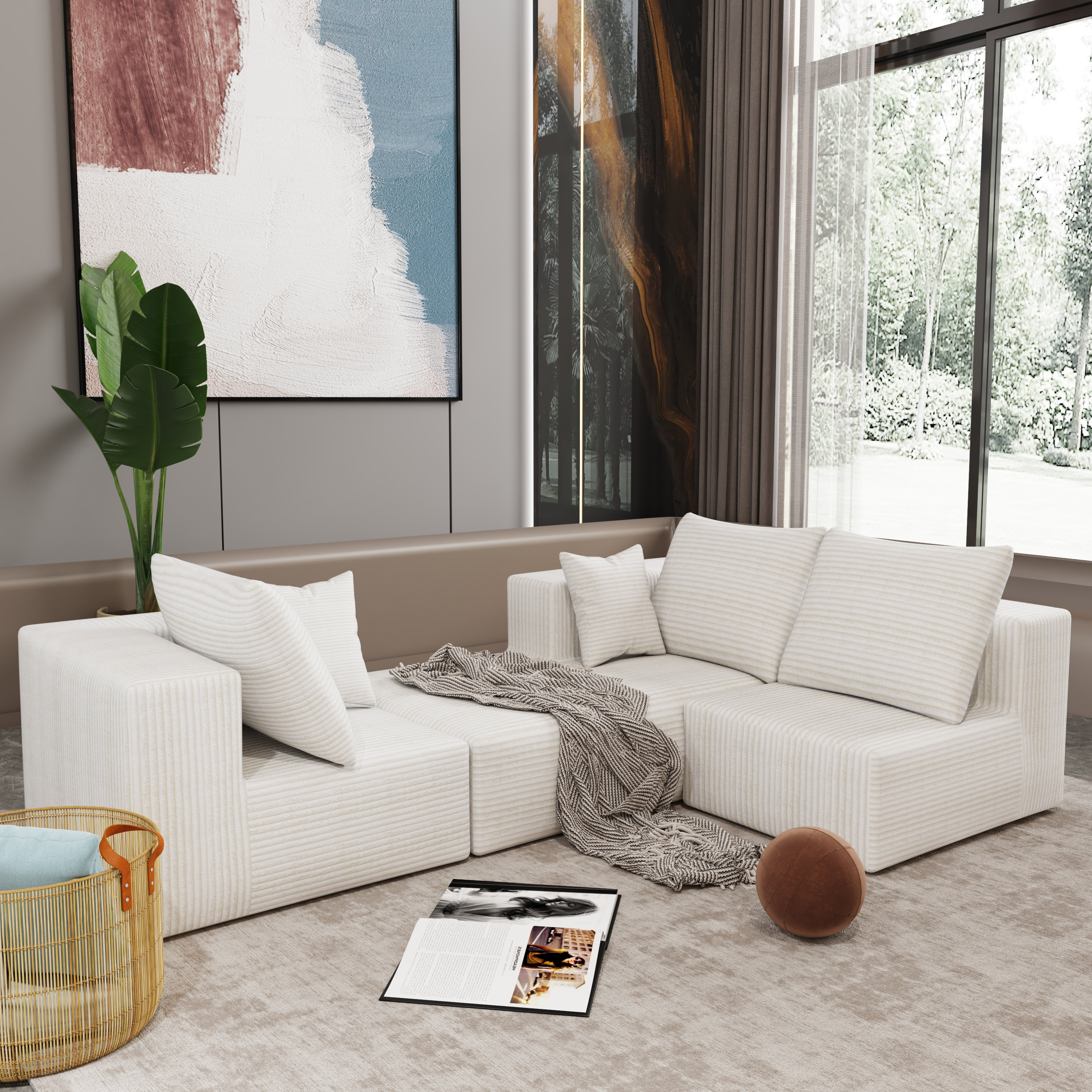 Brayden Studio Corner combination sofa, sectional sofa ,couch sofa,sofa ...