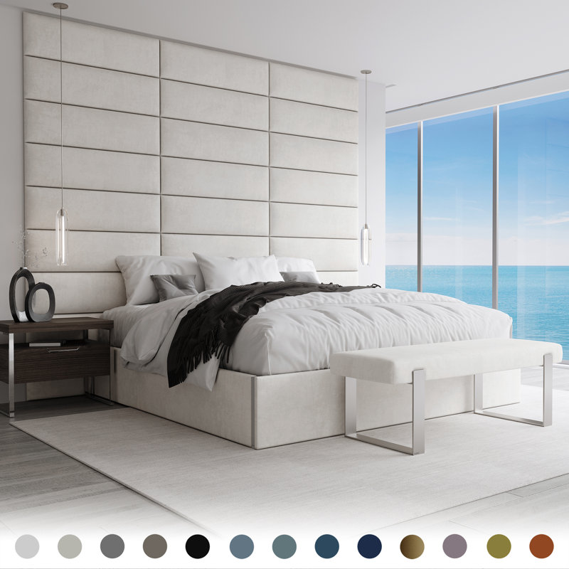 Vant Panels Microsuede Wall Paneling in Neutral Sand | Wayfair