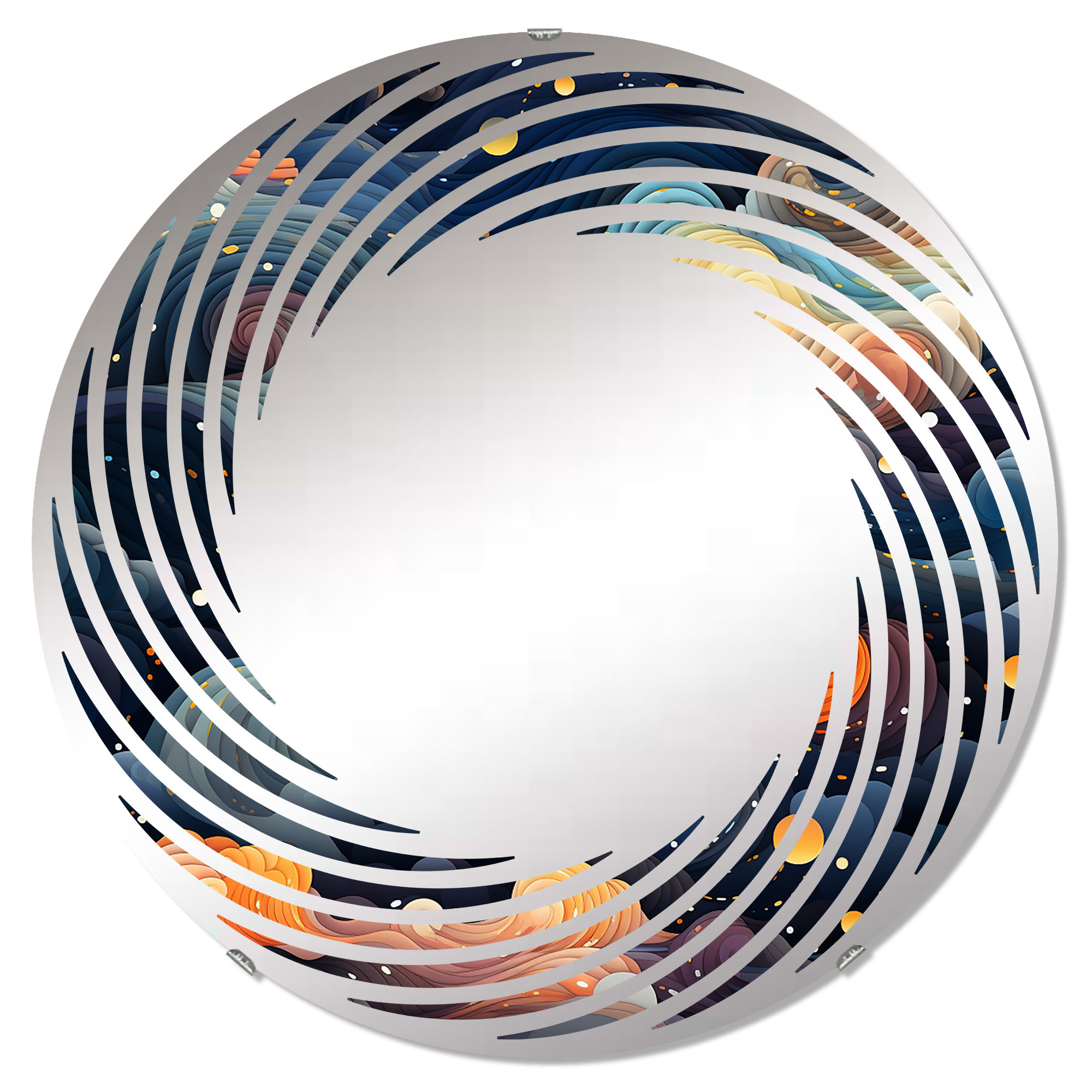 Design Art Celestial Dreams Galaxy Pattern XII - Spiral Wall Mirror ...