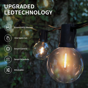 Arlmont & Co. 27" Outdoor 14 - Bulb Globe String Light (End to End ...