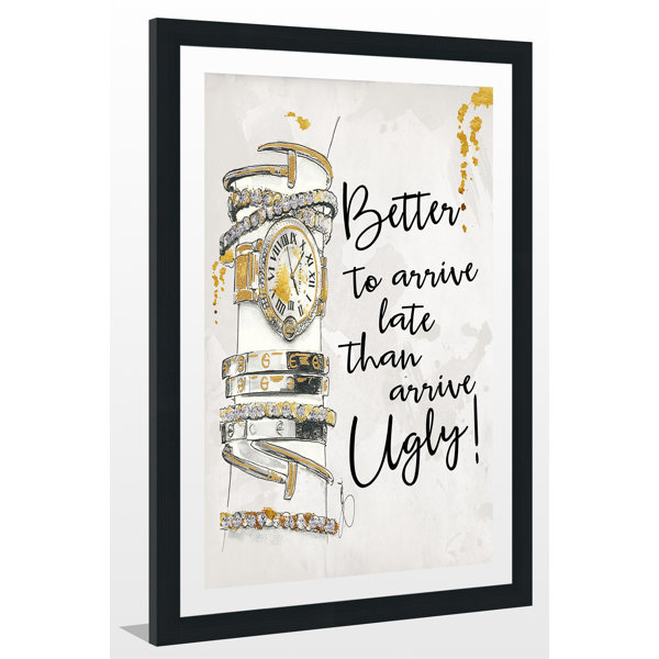 Picture Perfect International 'Arrive Late' Graphic Art Print Wrapped ...