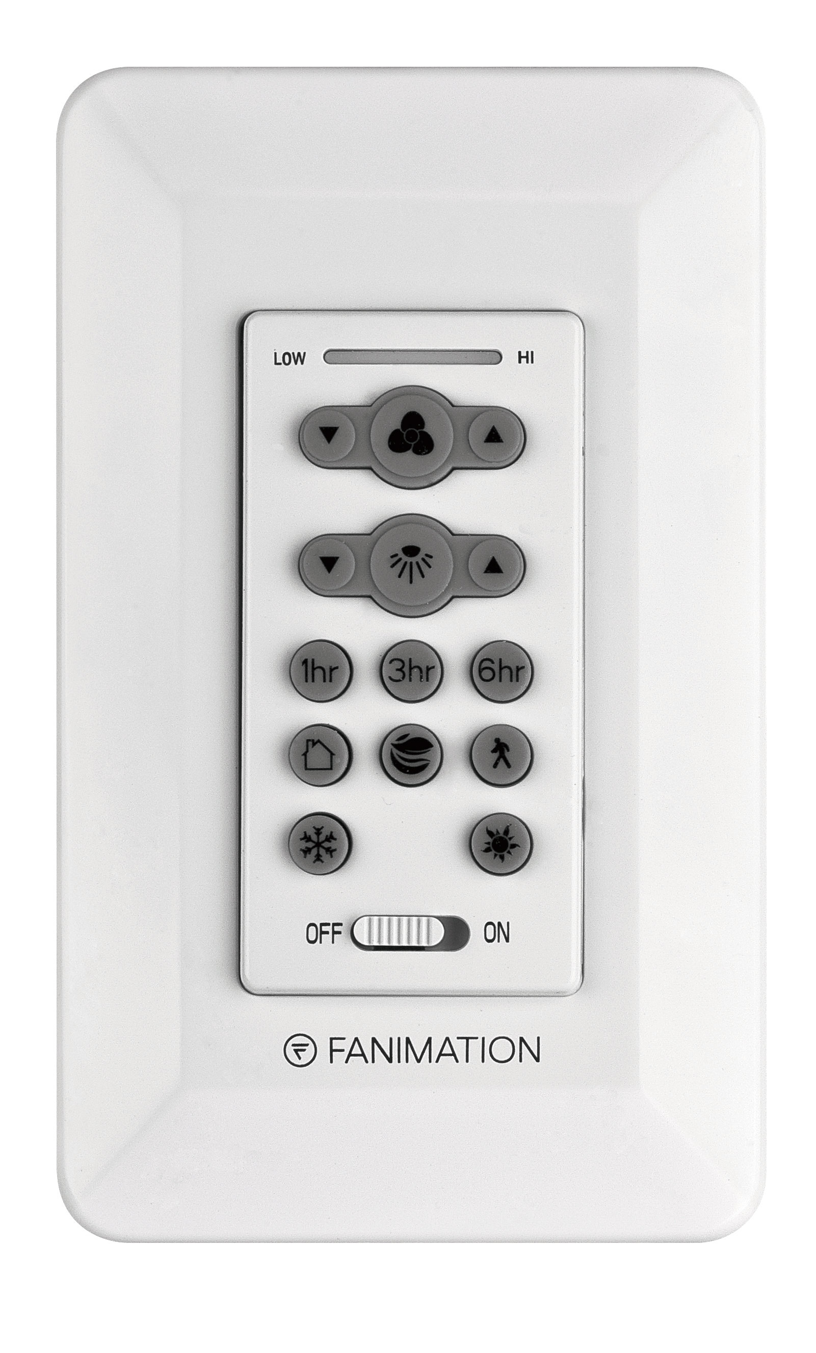 Fanimation Ceiling Fan Wall Control Reversing - 6 Speed DC Motor Fan ...