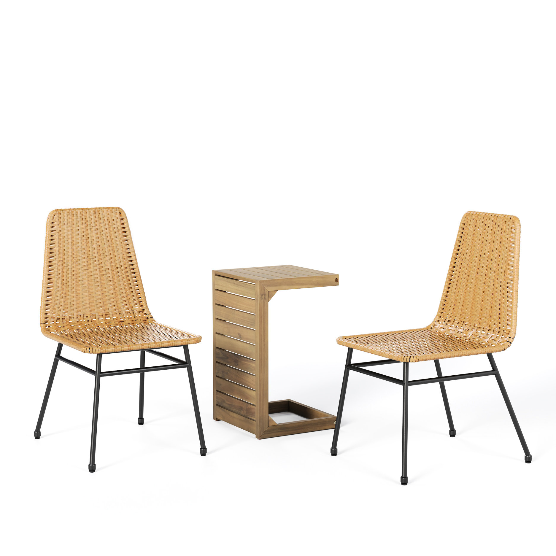 Rosecliff Heights Dining Chair (2 Chairs), Iron Leg Supports, Assembly ...
