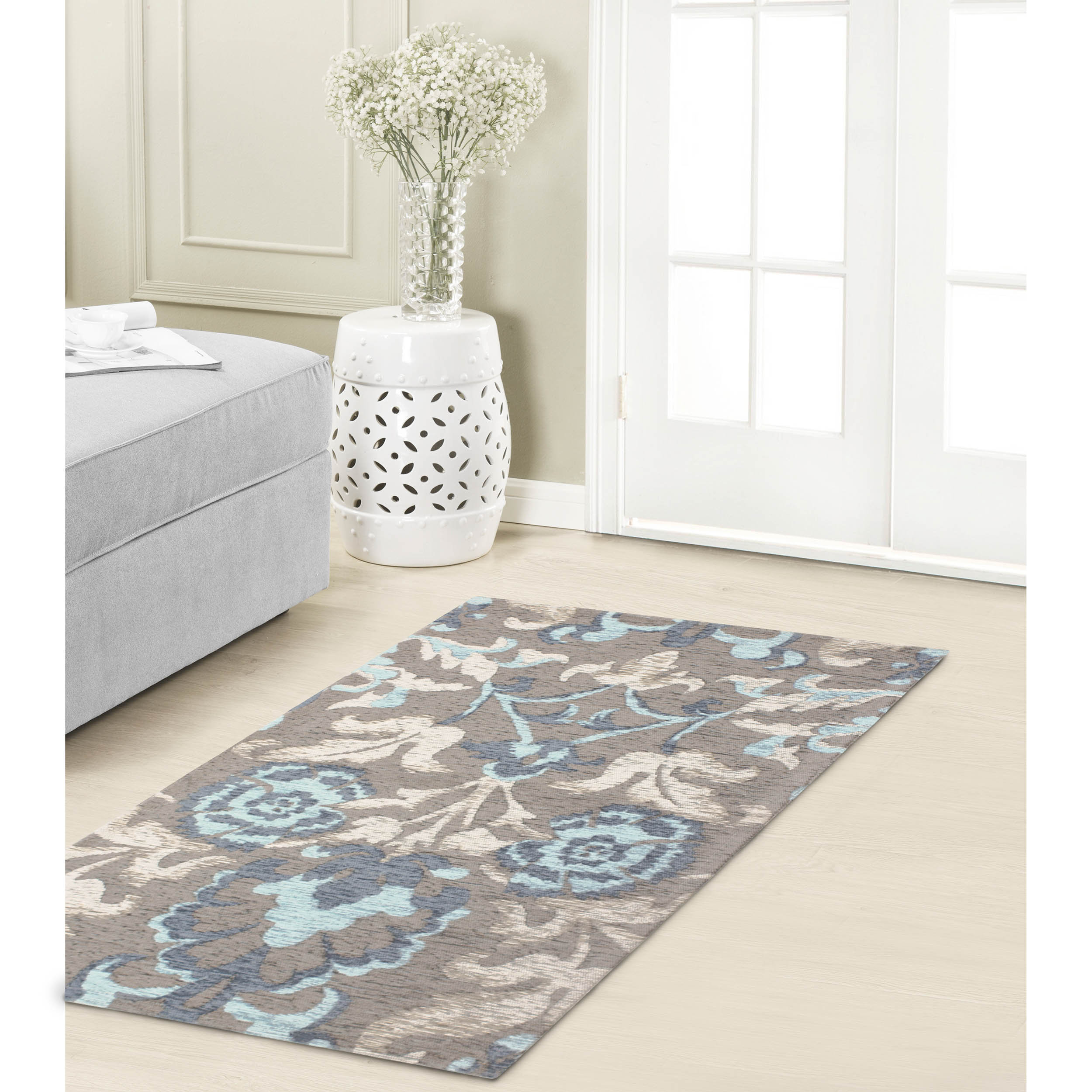 Laura Ashley Penelope Machine Washable Jacquard Chenille Rugs | Wayfair