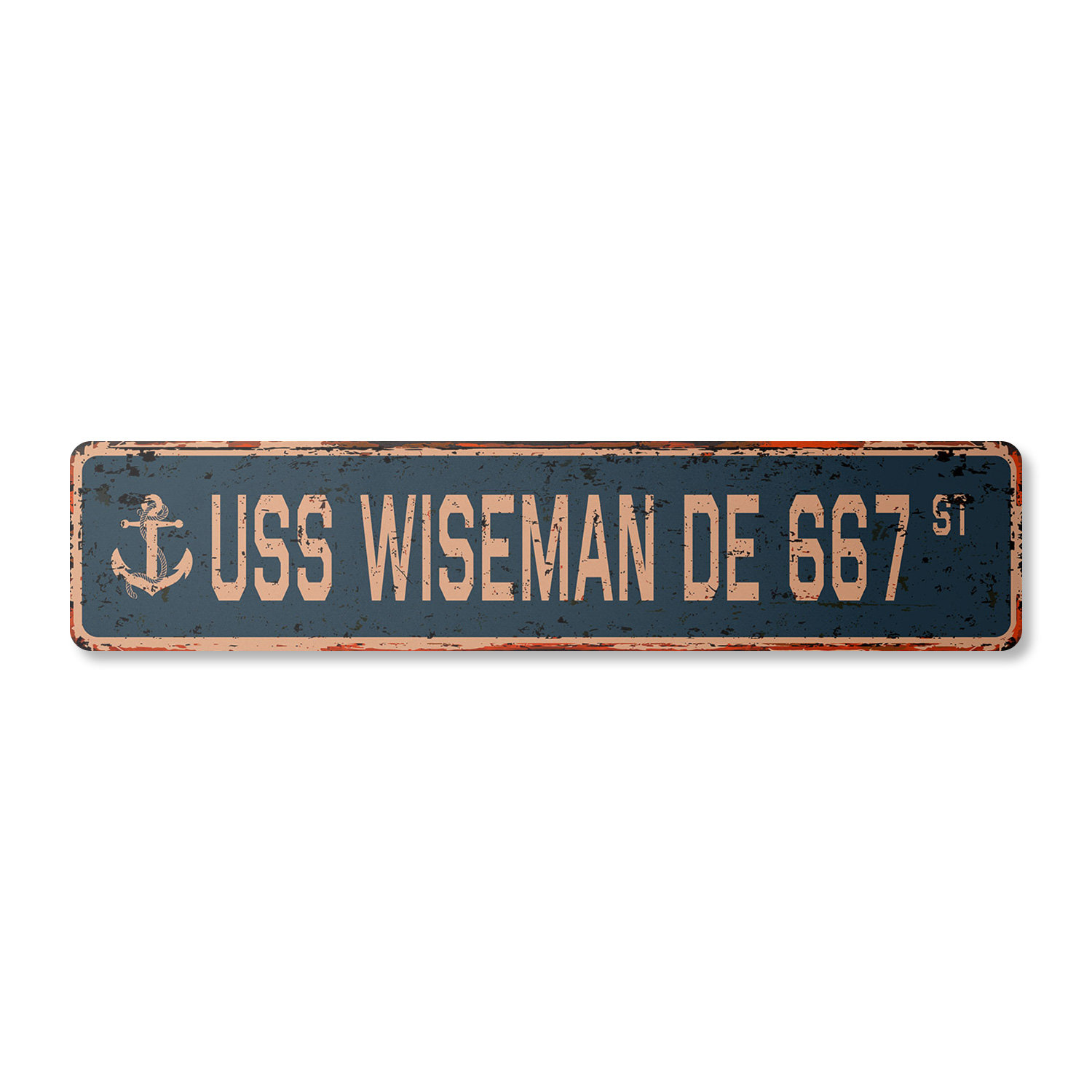 SignMission Wiseman De 667 Street Sign Aluminum 6" X 24" | Wayfair