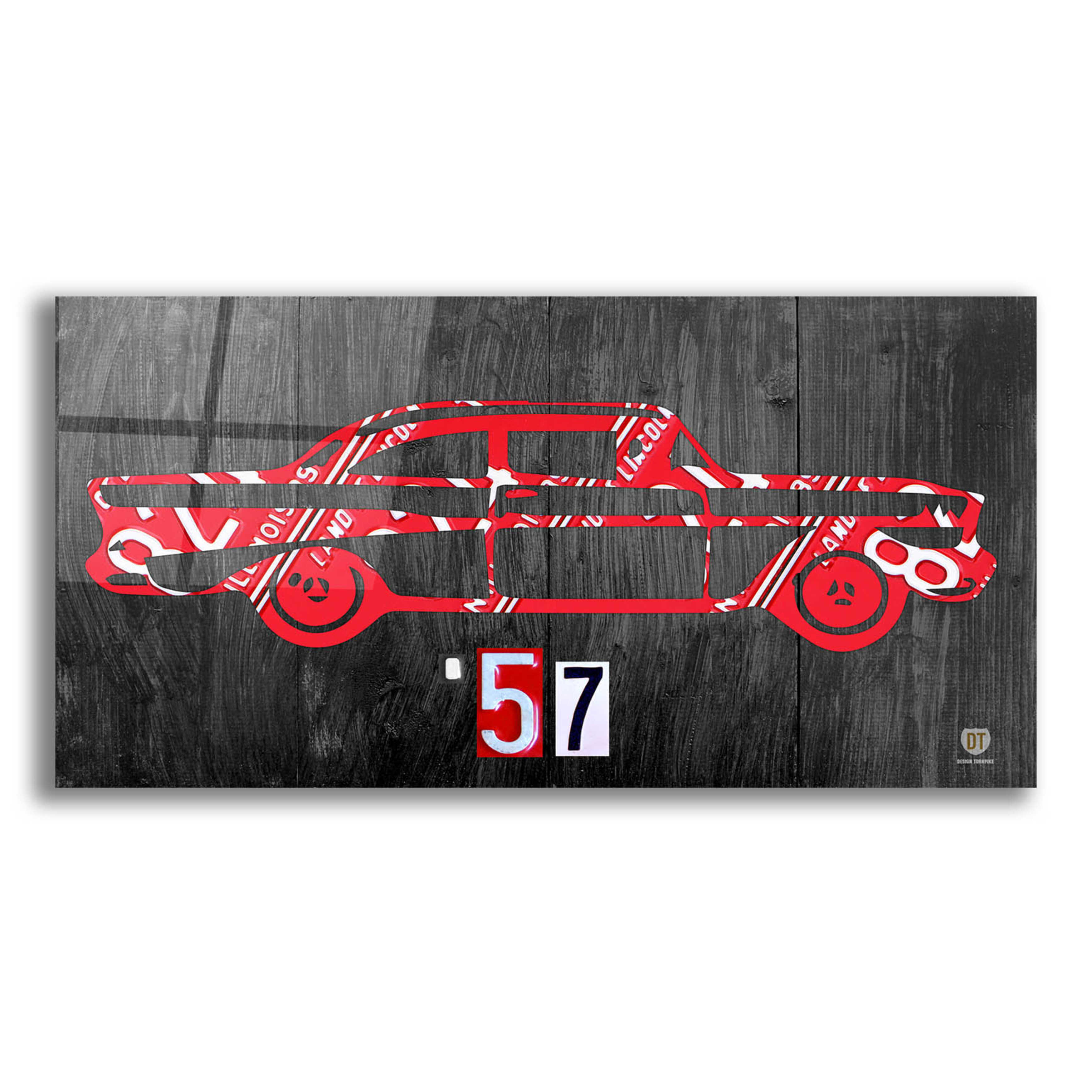 Williston Forge 57 Chevy License Plate Art On Plastic / Acrylic by ...