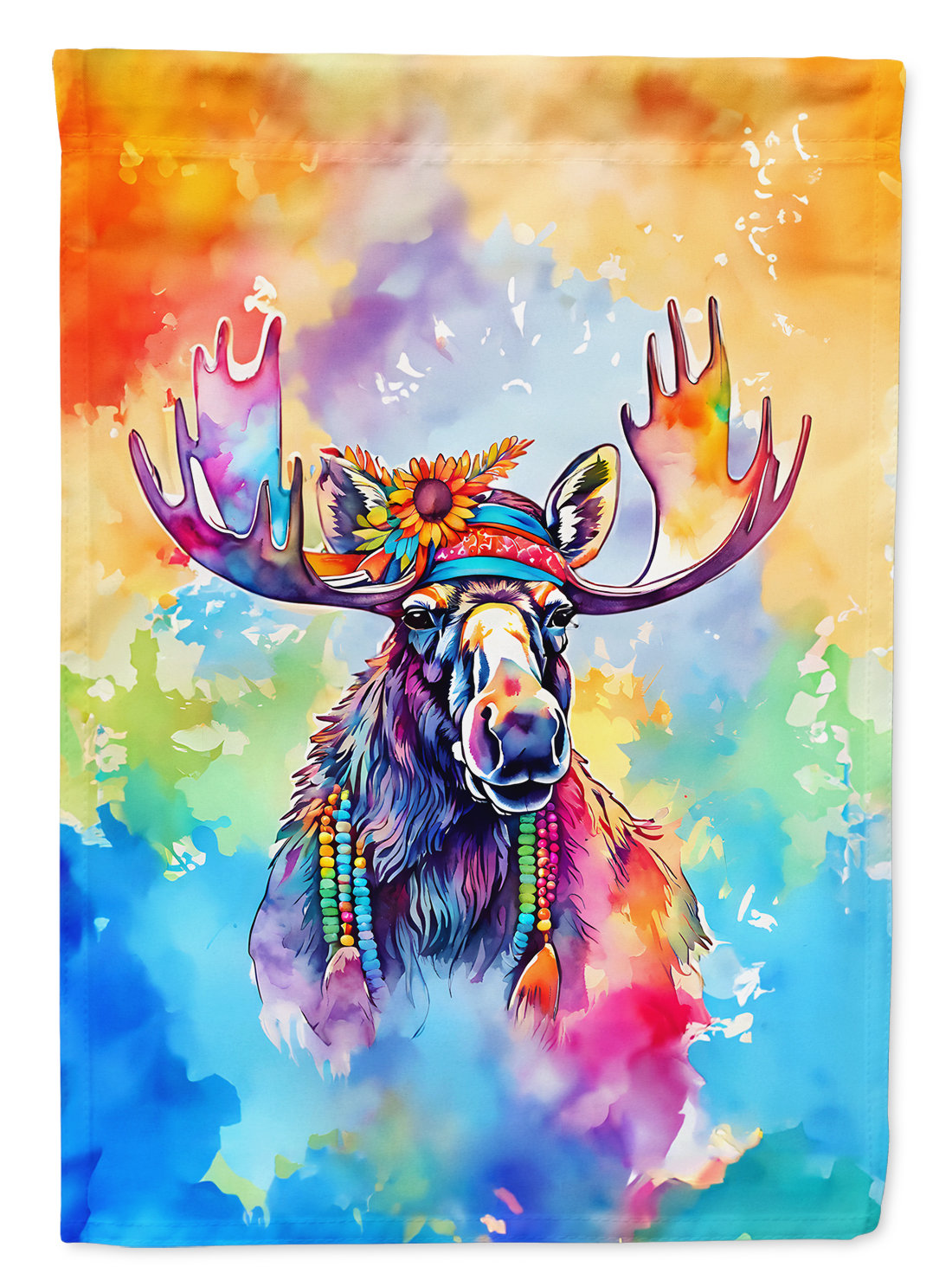 Caroline's Treasures Hippie Animal Moose House Flag | Wayfair
