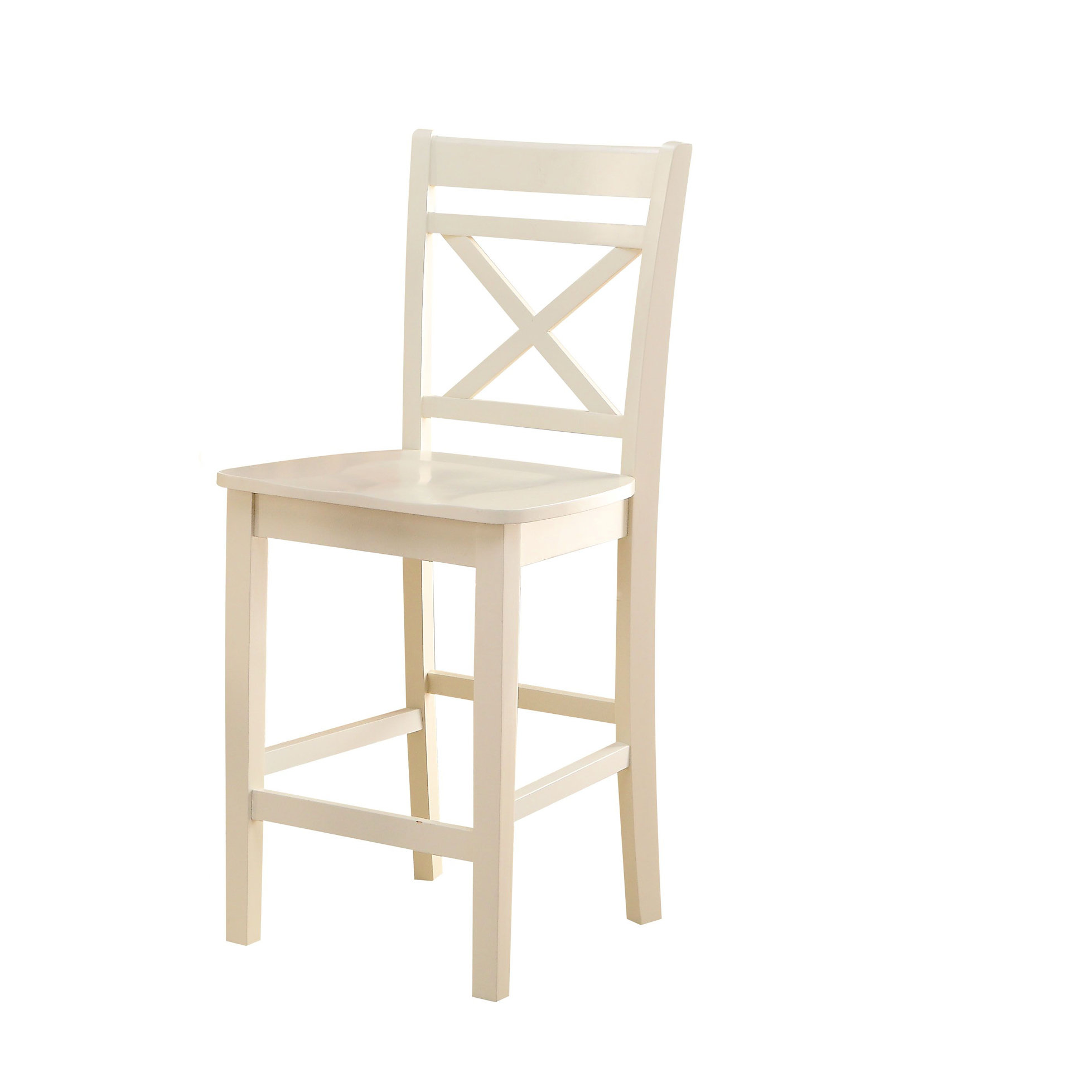 Hokku Designs Cale Of 2 Cream High Counter Seats - 220Lbs Capacity, 16 ...