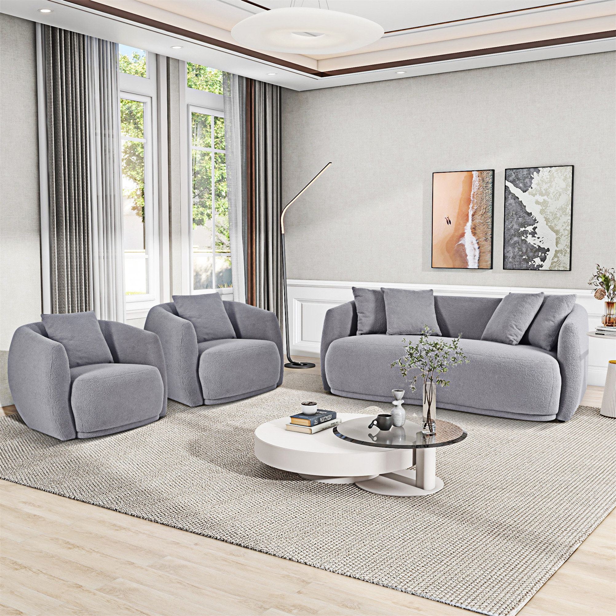 Latitude Run® Upholstered Sofa Set | Wayfair