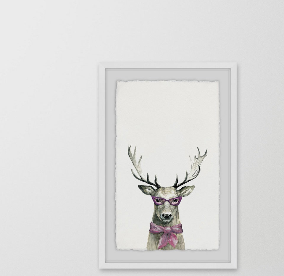 Wrought Studio Caravelle Po-Faced Deer Framed Print - Wayfair Canada