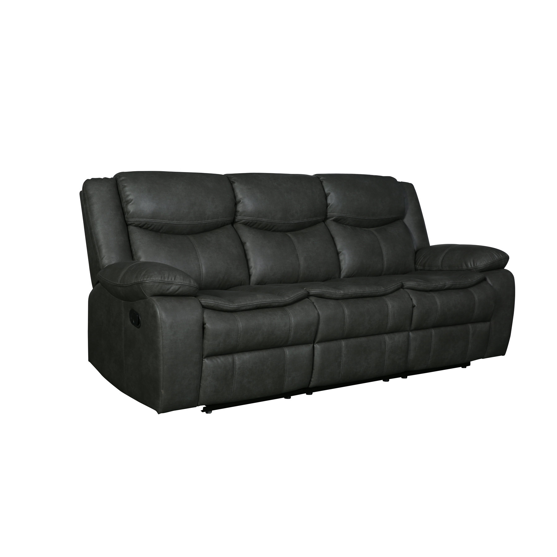 Wildon Home® Global United Transitional Leather-Air Reclining Sofa ...