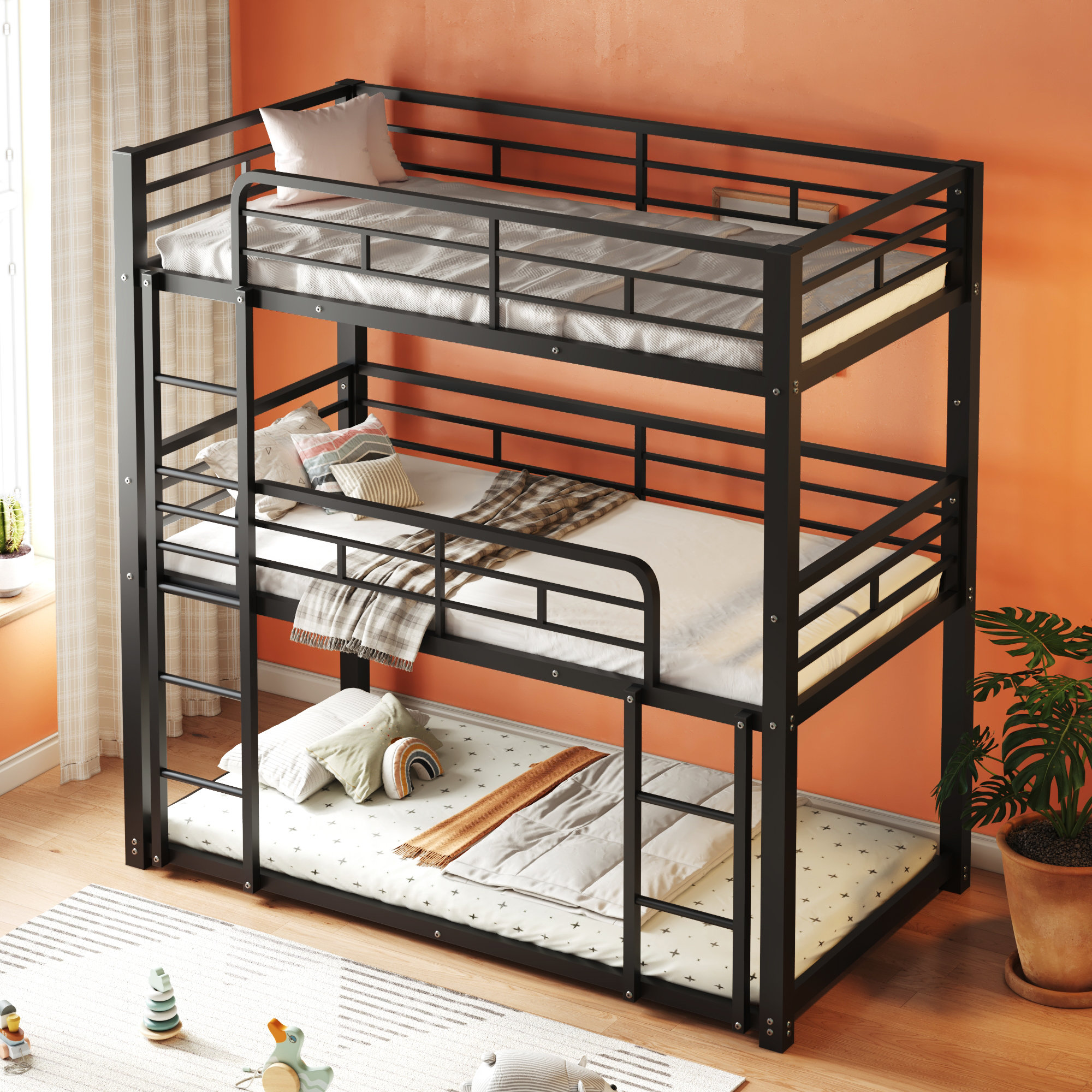Isabelle & Max™ Delois Twin Over Twin Over Twin Triple / Quad Bunk Bed ...