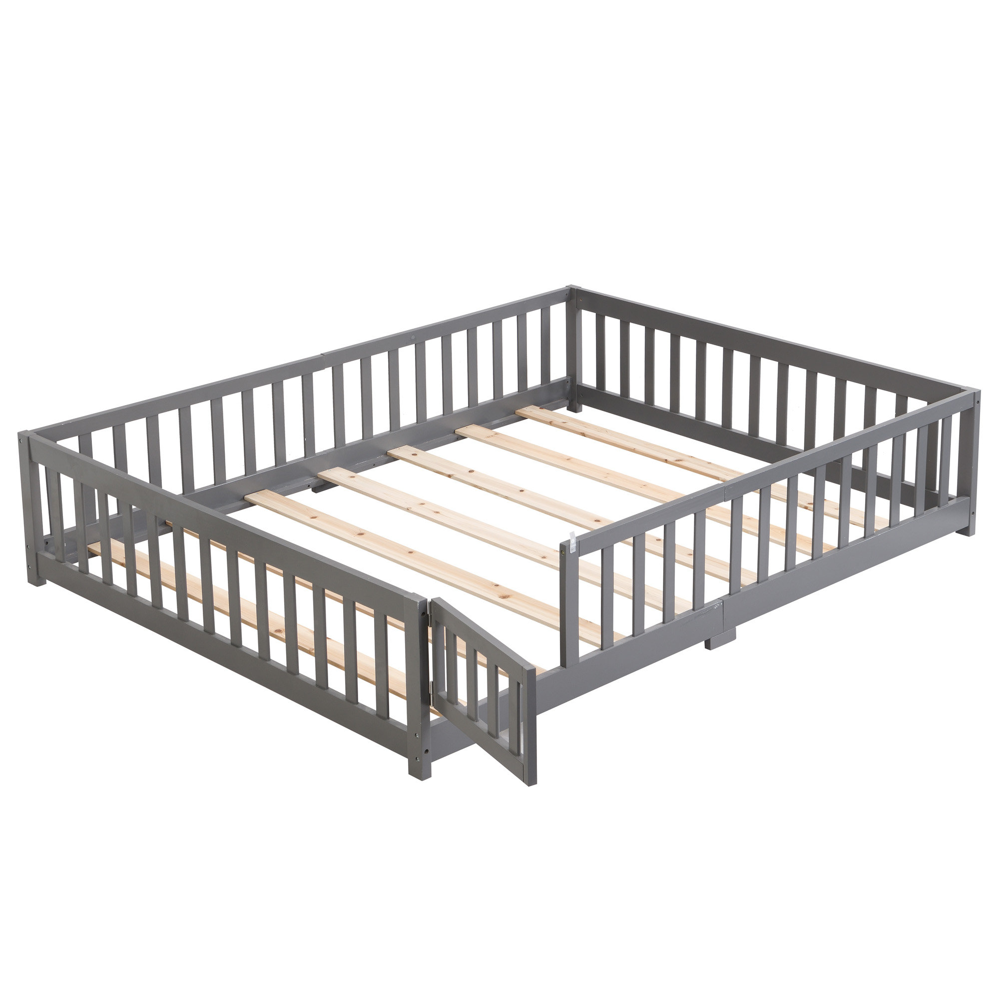 Winston Porter Safe And Versatile Solid Wood Floor Bed For , Promoting ...