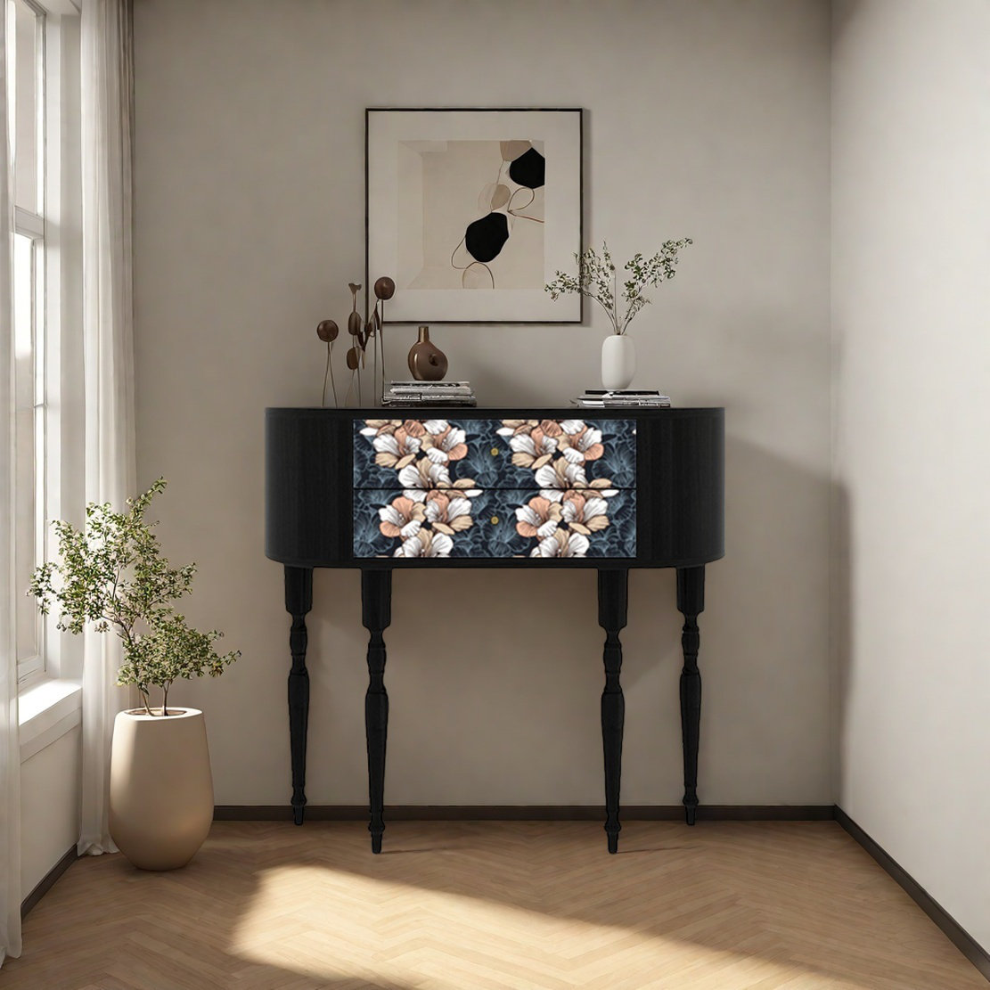 interanest Retro Elegant Art Console Table with 2 Drawers | Wayfair