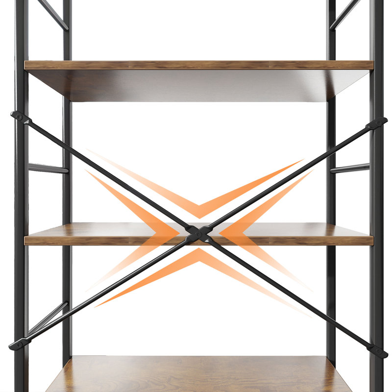 17 Stories Landrienne 62.2" H x 23.6" W Standard 5-Shelf Bookcase ...