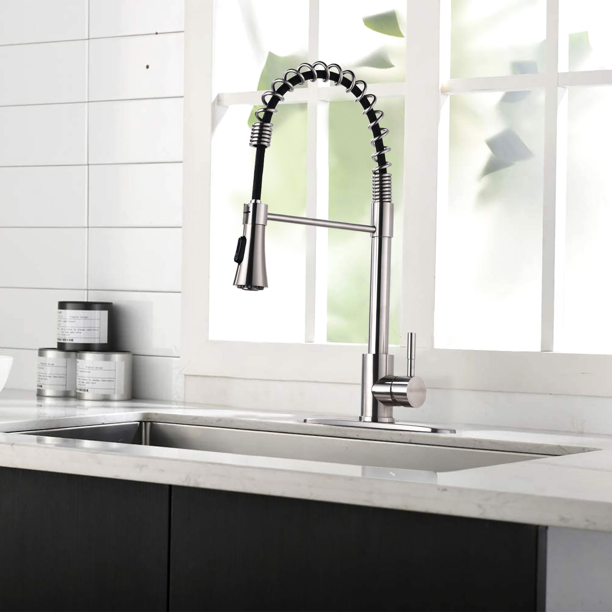 Charlton Home® Kitchen Faucet With Deck Plate - Scratch And Rust Proof ...