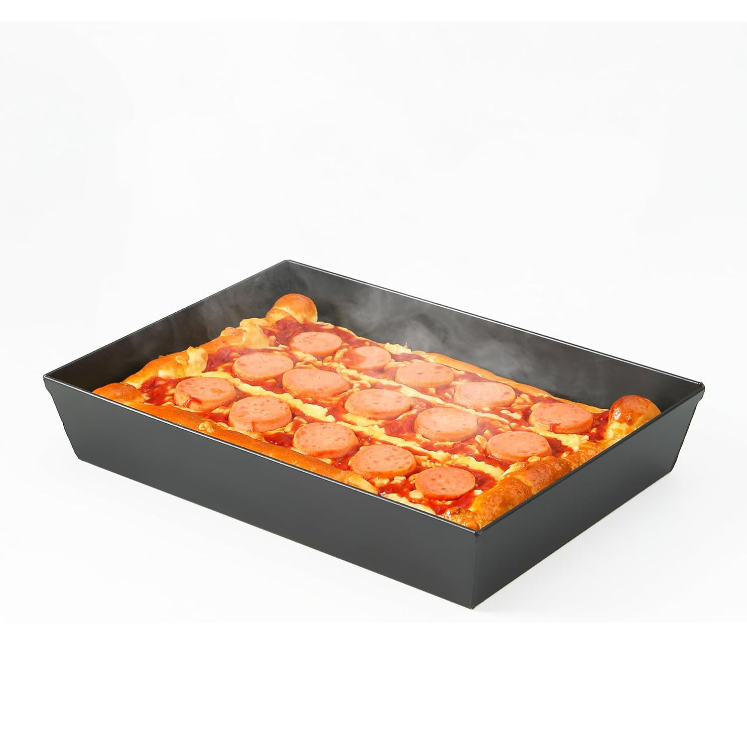 TIFONE 14x10 Blue Steel Detroit Pizza Pan | Non-Stick BPA-Free | 800°F ...